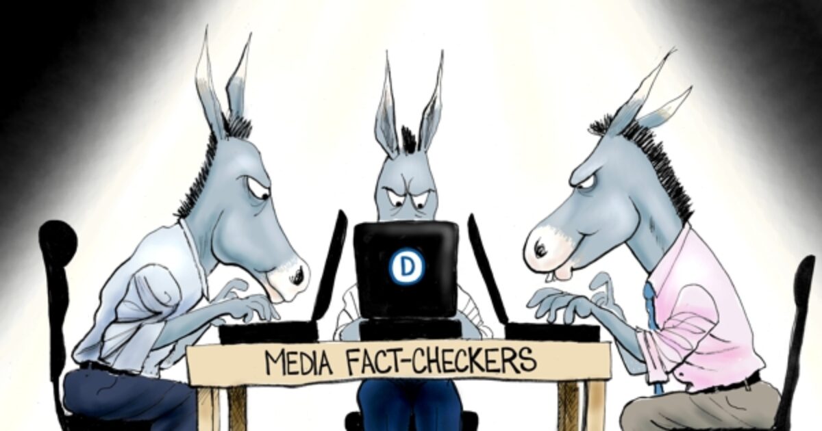 Media Fact Checkers | Political Cartoon| A.F. Branco