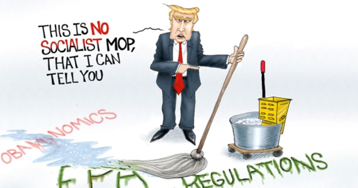 Cleaning Up America | Political Cartoon | A.F. Branco